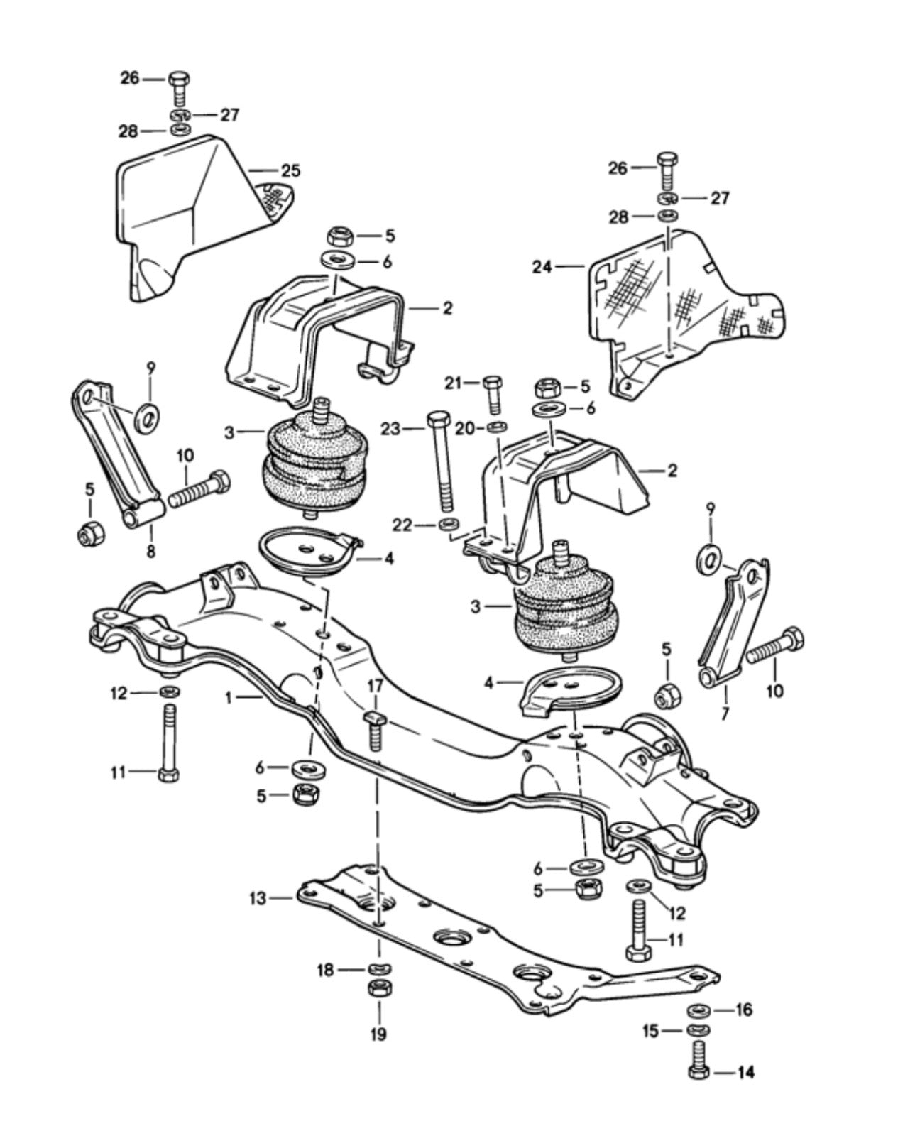 928 Engine Cradle Front Subframe 83+ – 928 Porsche Parts