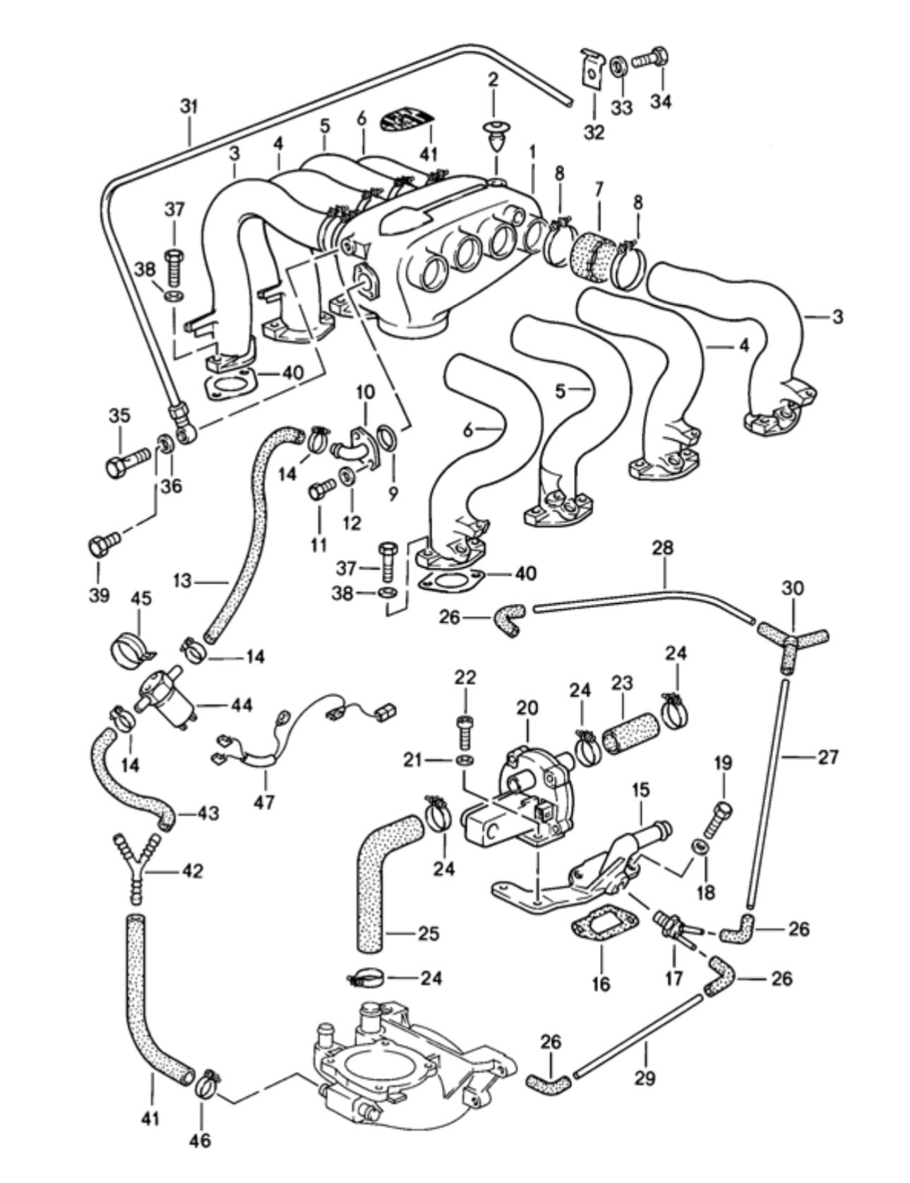 928 16V Intake Manifold 80-84 U.S. Cars – 928 Porsche Parts
